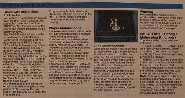 Marantz CD-63B Specifications